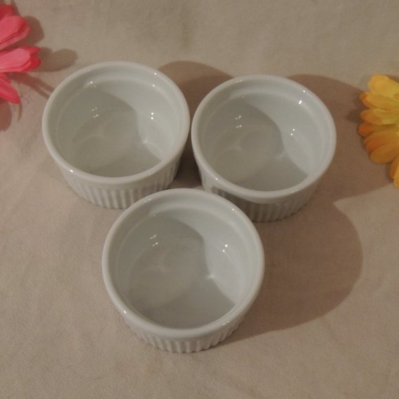Pier One Imports Porcelain Ramekin | Kitchen | Lot Of 3pier White ...